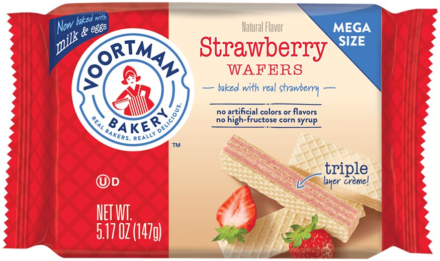 Mega Size Strawberry Wafers