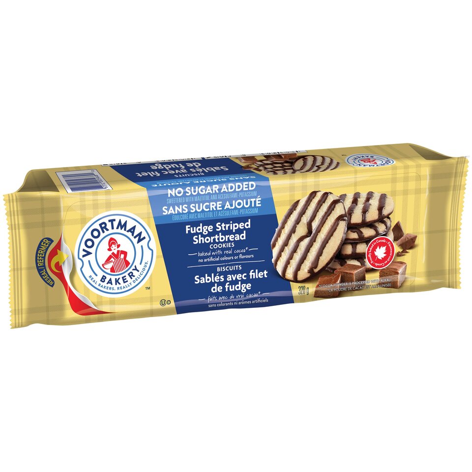 Zero Sugar Fudge Striped Shortbread Cookies